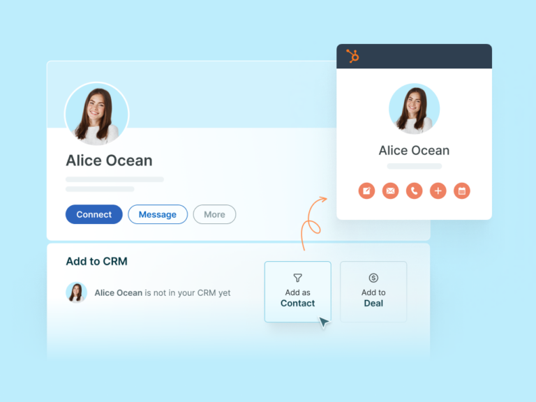 HubSpot LinkedIn Integration | CRM integration | Surfe