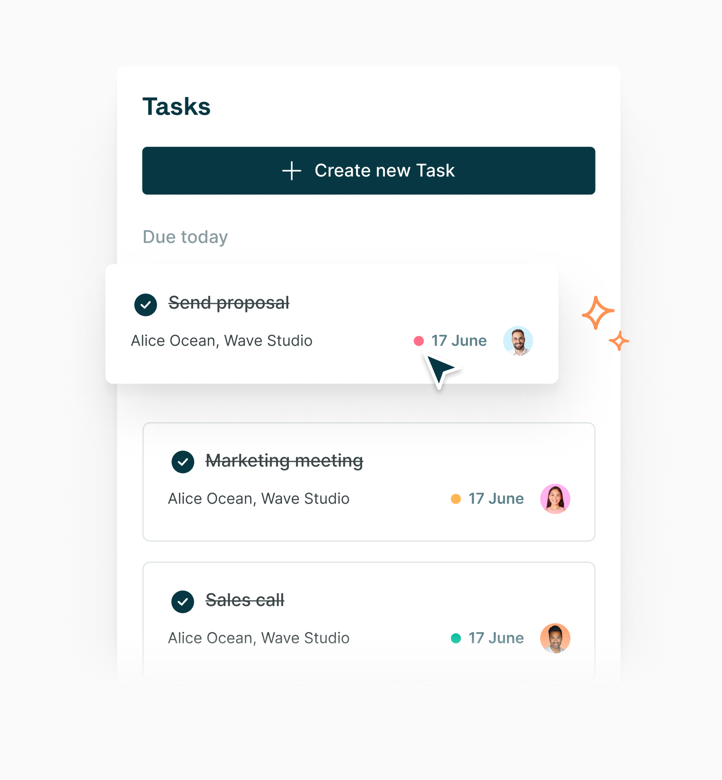 Tasks features at Surfe | SURFE