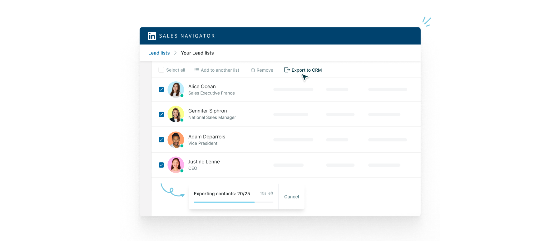 How to Export Email Addresses in Bulk From Sales Navigator