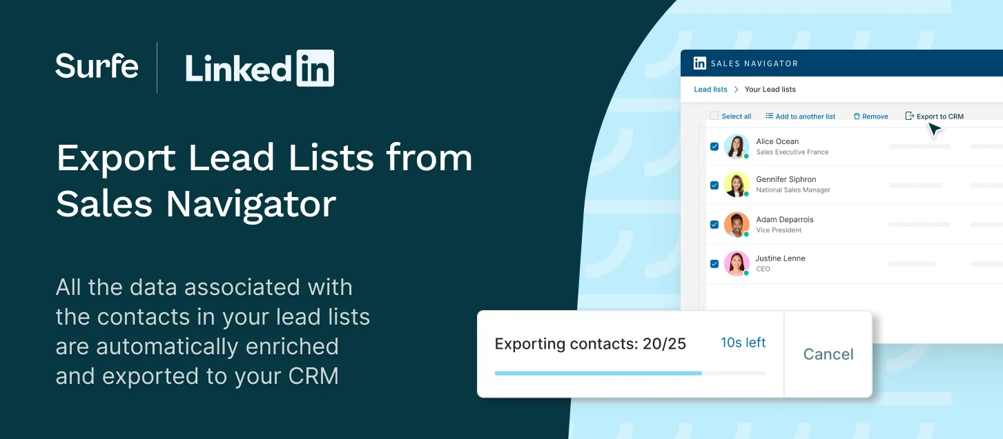 How to Export Sales Navigator Lists to a CSV File | SURFE