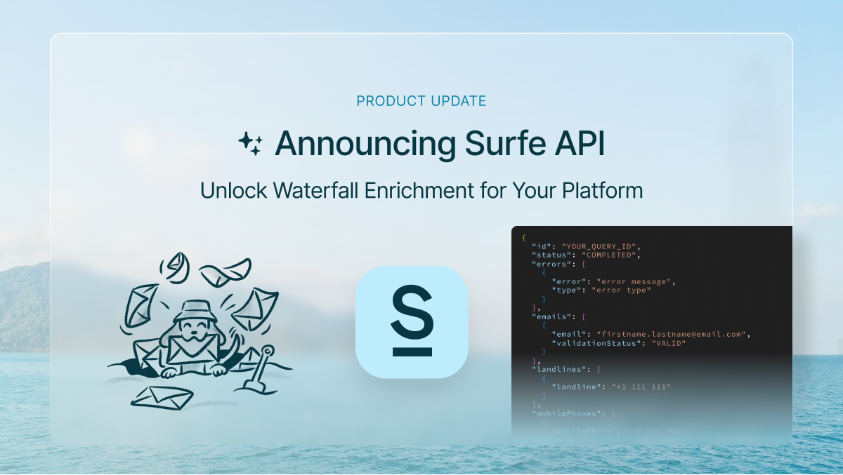 Announcing Surfe API: Unlock Waterfall Enrichment for Your Platform