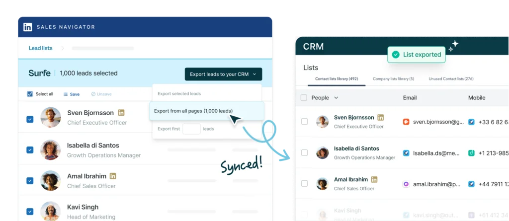 Surfe’s LinkedIn Sales Navigator Export Just Got Faster